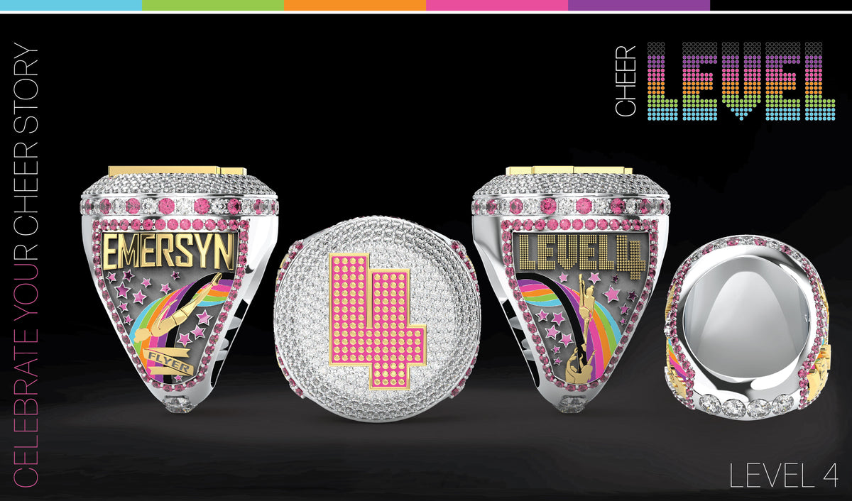 Cheer Level Celebration Ring - Level 4 – Team Jewelry: Championship ...