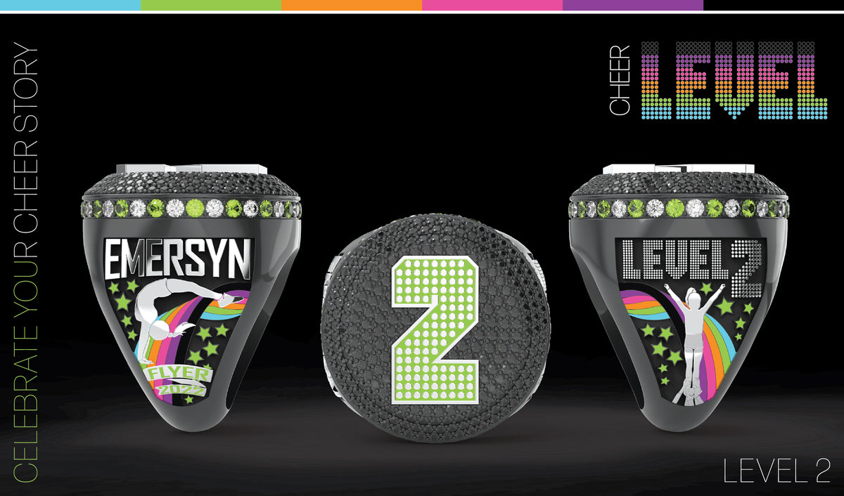Cheer Level Celebration Ring - Level 2 – Team Jewelry: Championship ...