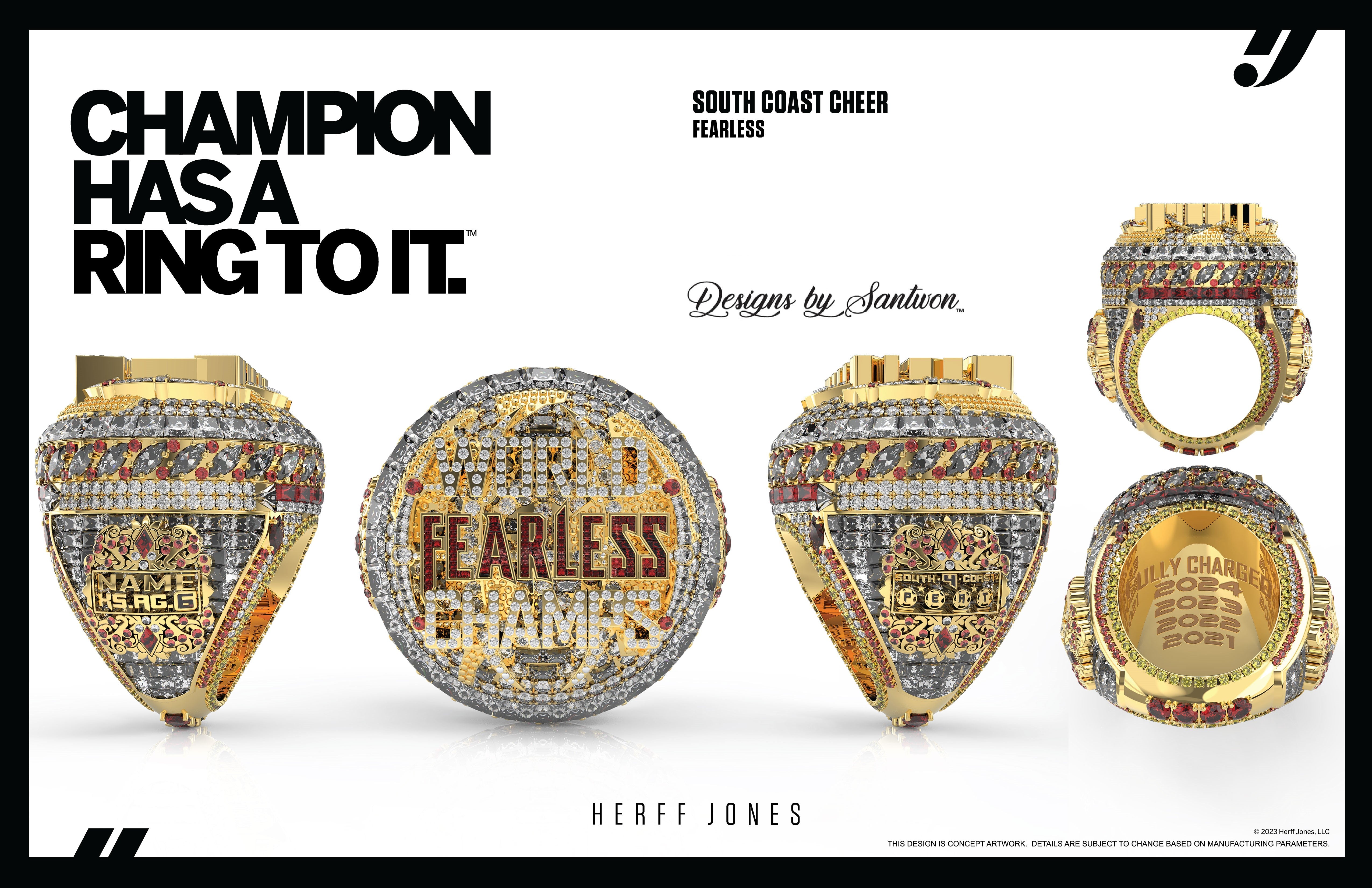 South Coast Cheer Fearless - 2024 Cheer Worlds – Team Jewelry ...